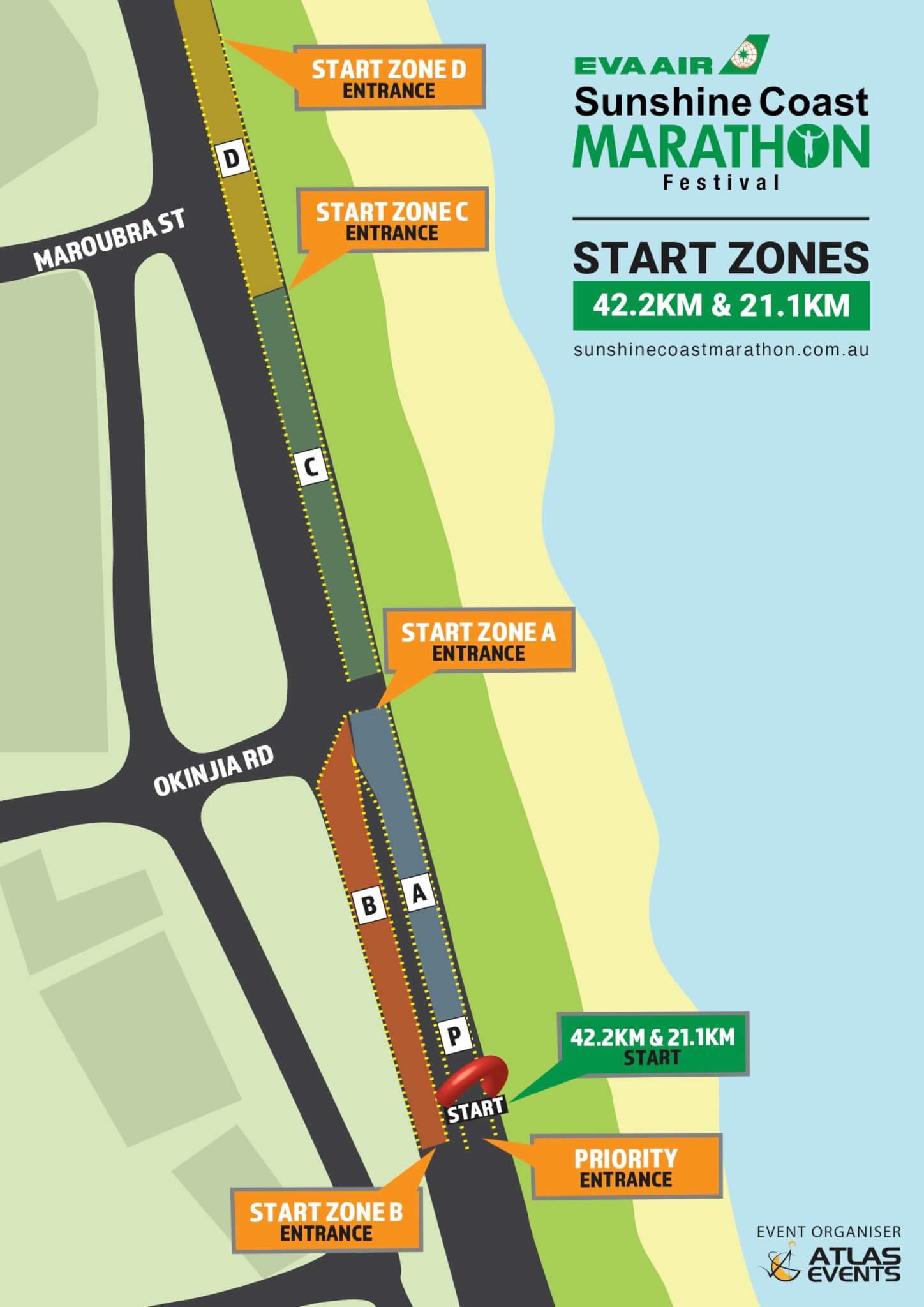 Start Zones - EVA Air Sunshine Coast Marathon